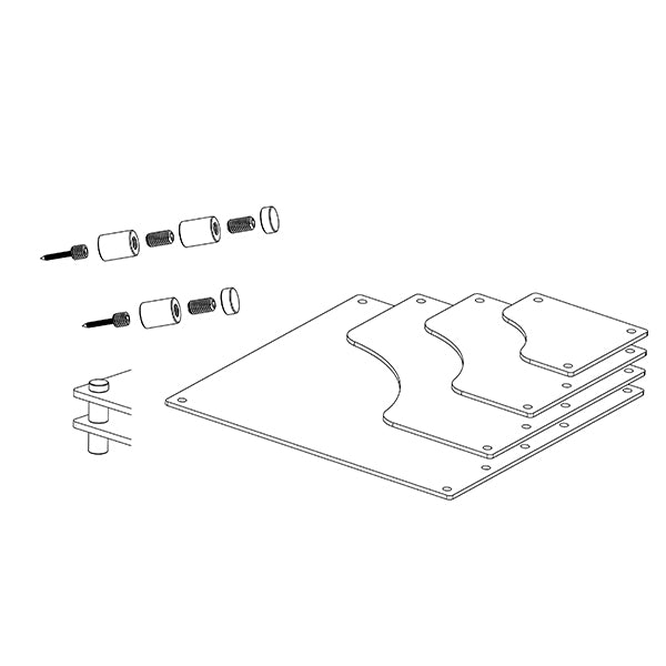 Aluminium Cap & Spacer Standoff with Satin Black Finish - 16mm x 25mm ...