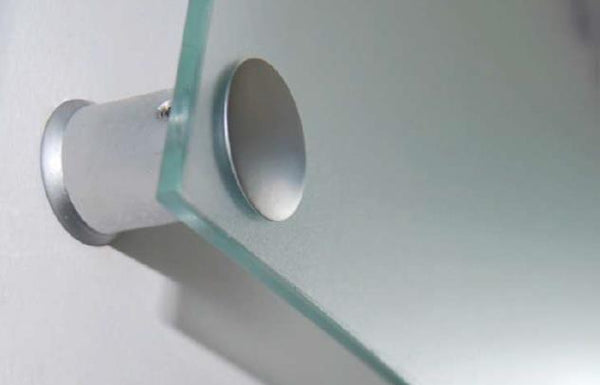 Standoffs - Brass Lateral Lock -Tamper Proof - Silver Finish - 16mm Di ...